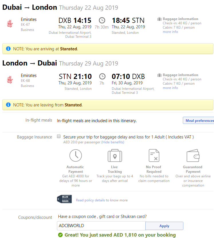 Review – ADCB Traveller Credit Card (Part 2 of 2) - Points of Arabia
