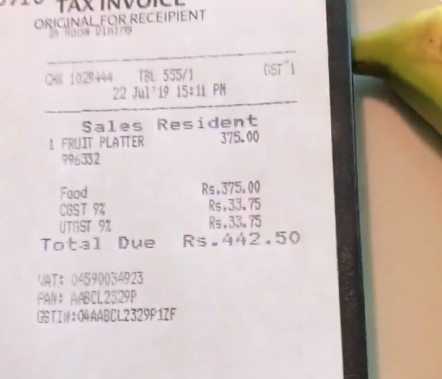 The Banana Bill - $6 to the Guest, $350 to JW Marriott - Points of Arabia